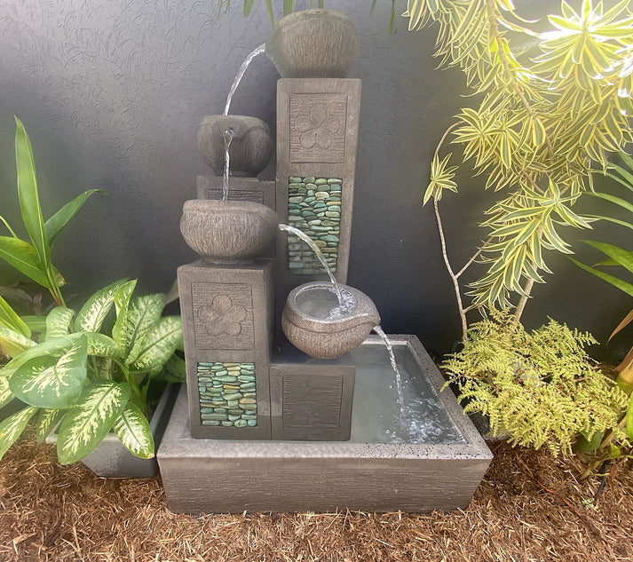 Stone Harmony Cascade Water Feature - 120cm – Luxe Coastal Collections