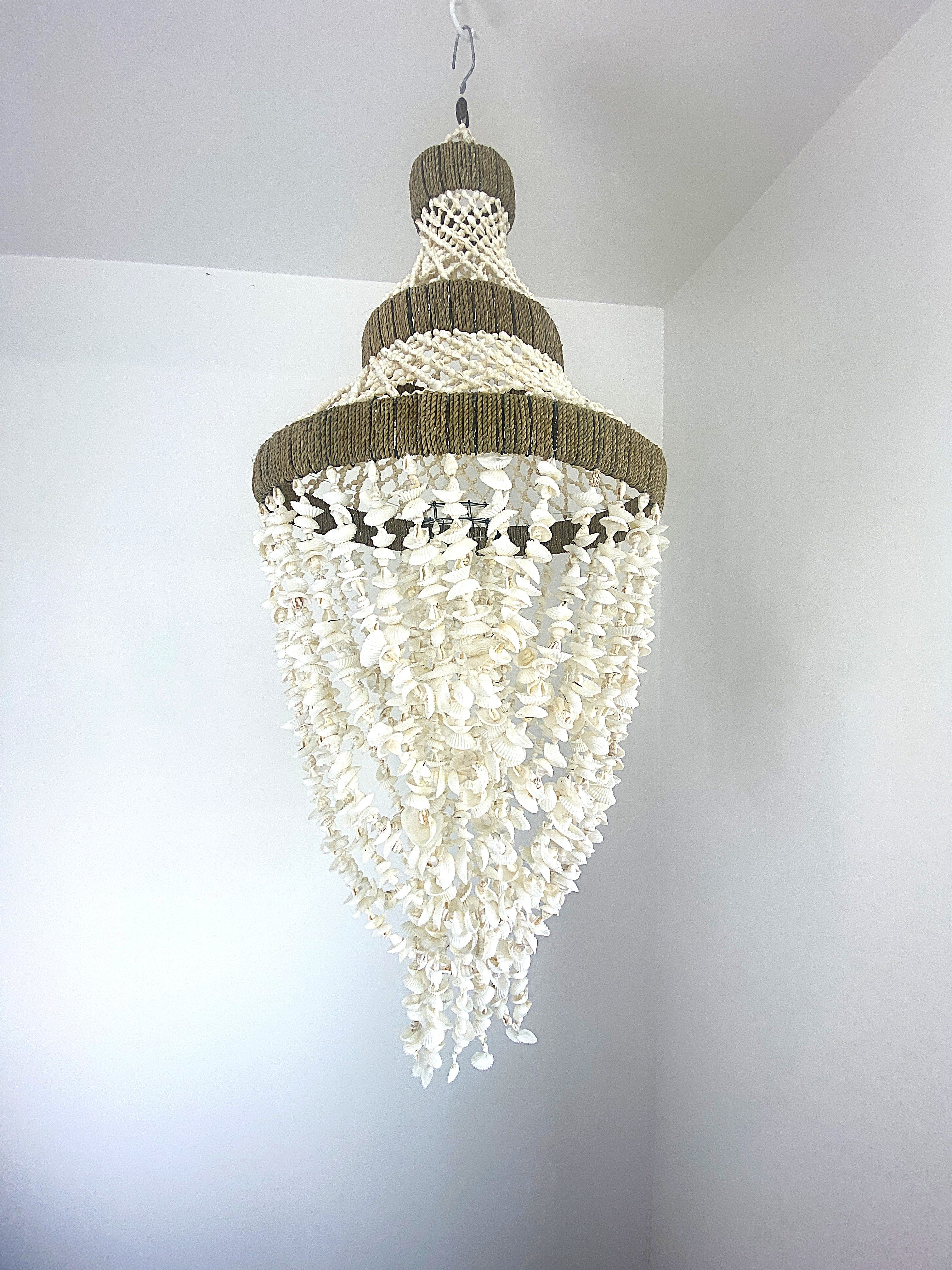 Tidefall Shell Chandelier - 97cm – Luxe Coastal Collections